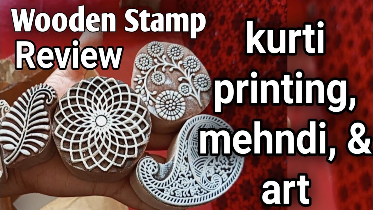 Wooden printing stamp Review || Wooden blocks || Street mehndi blocks ...