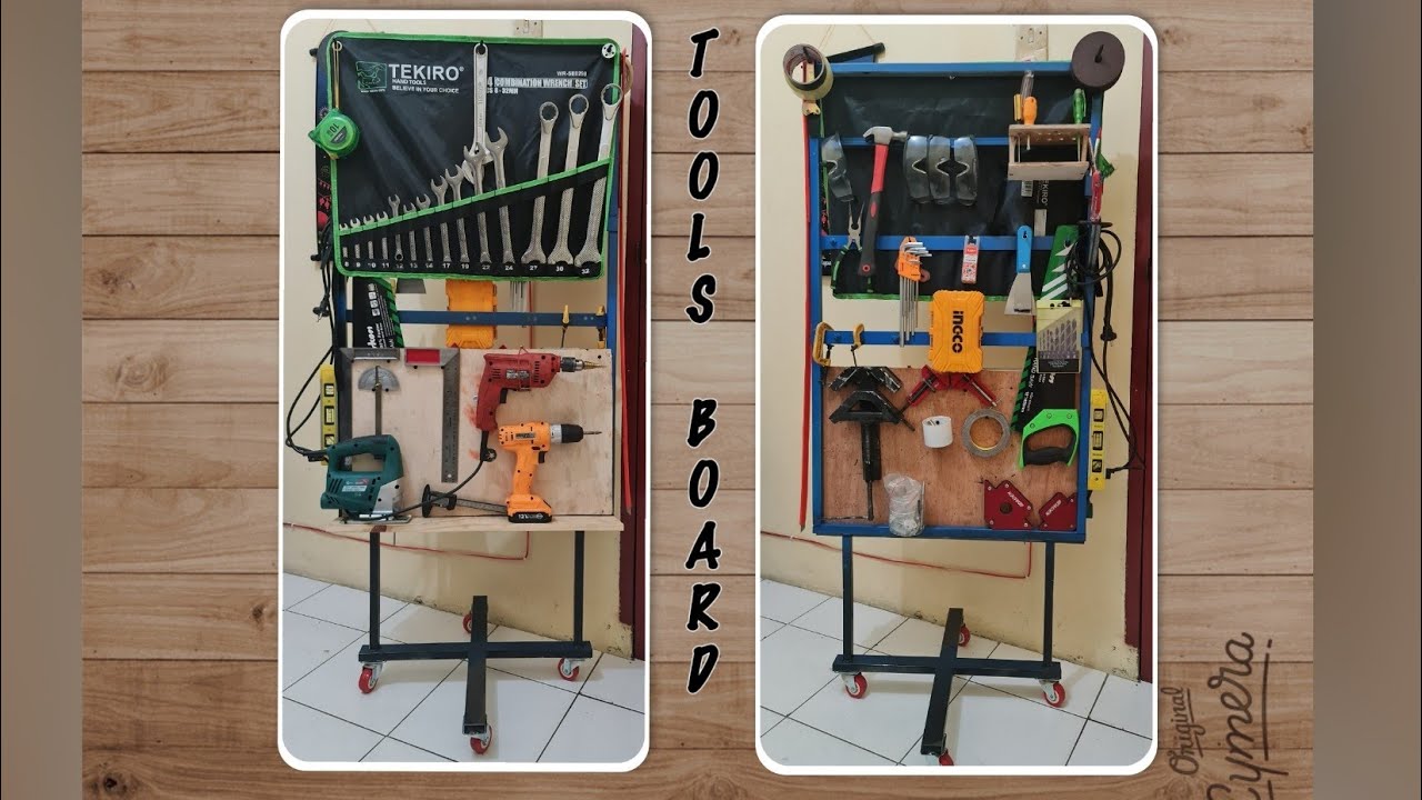 MAKE TOOLS BOARD MINI // PAPAN TOOLS MINI PAKAI RODA - YouTube