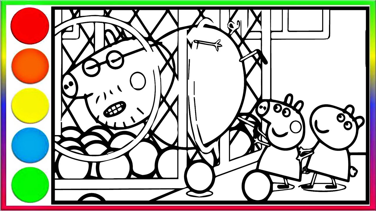Peppa Pig Daddy Pig Coloring & Learn Colors For Kids - Drawing Art ...