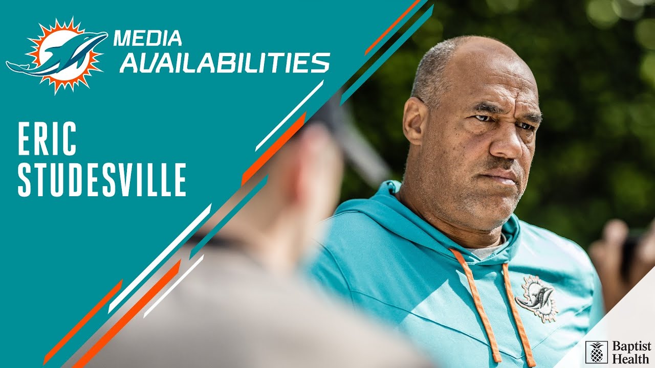 Associate HC/Running Backs Coach Eric Studesville meets with the media ...