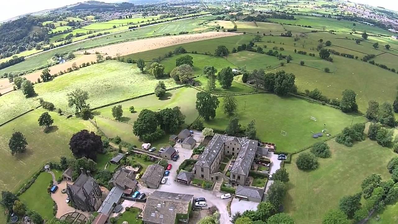 Aerial View over Bingley 5 Rise Locks - YouTube