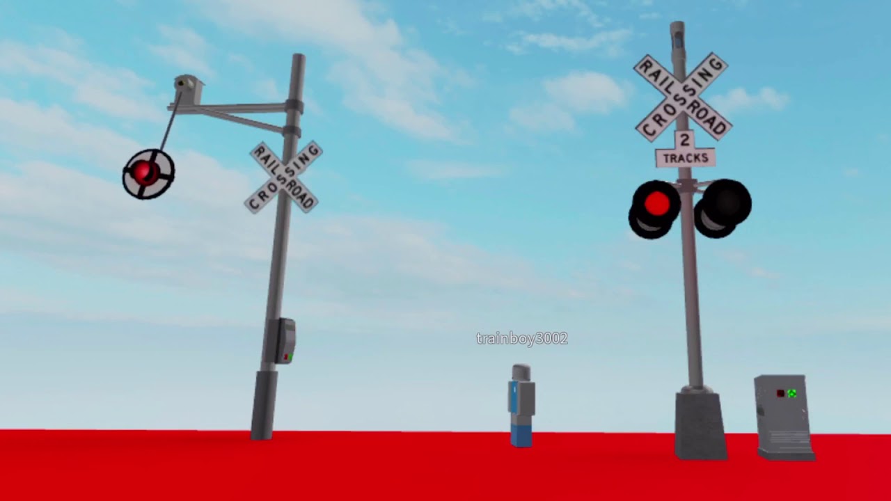 Wig Wag/Railroad Crossing, Train crossing obby!, Roblox - YouTube