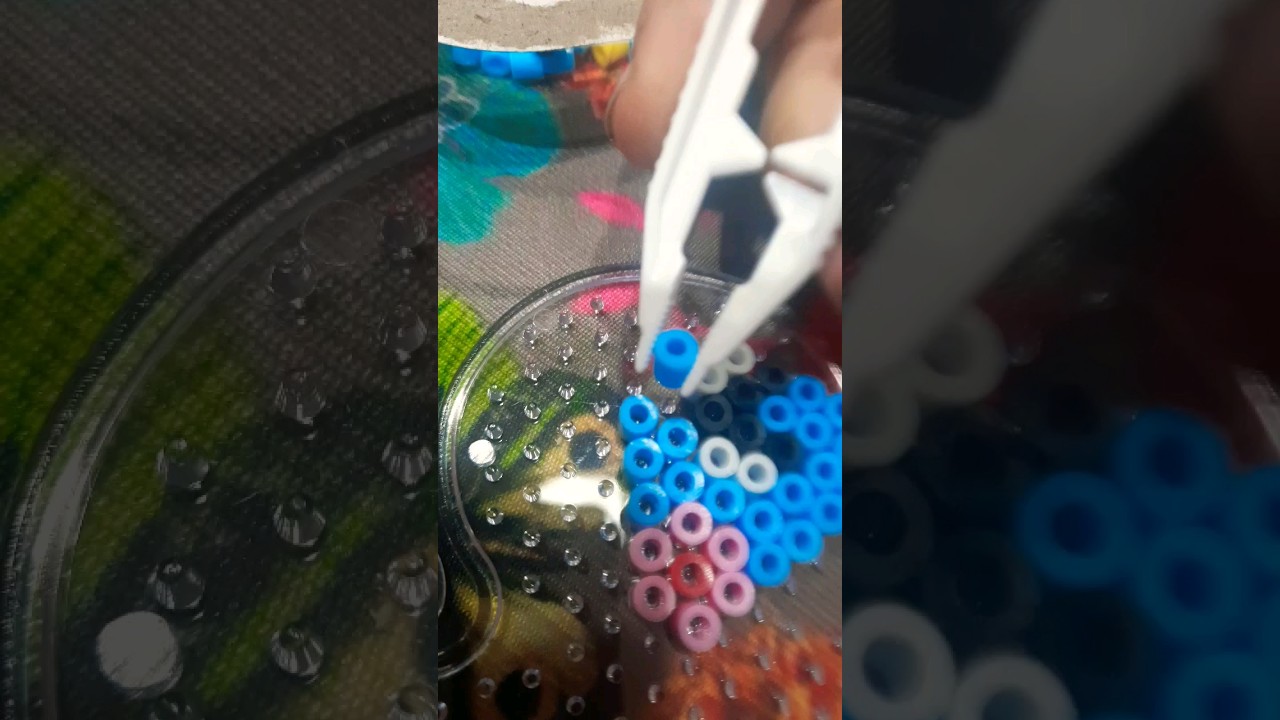 hama beads #hamabeads #agua - YouTube