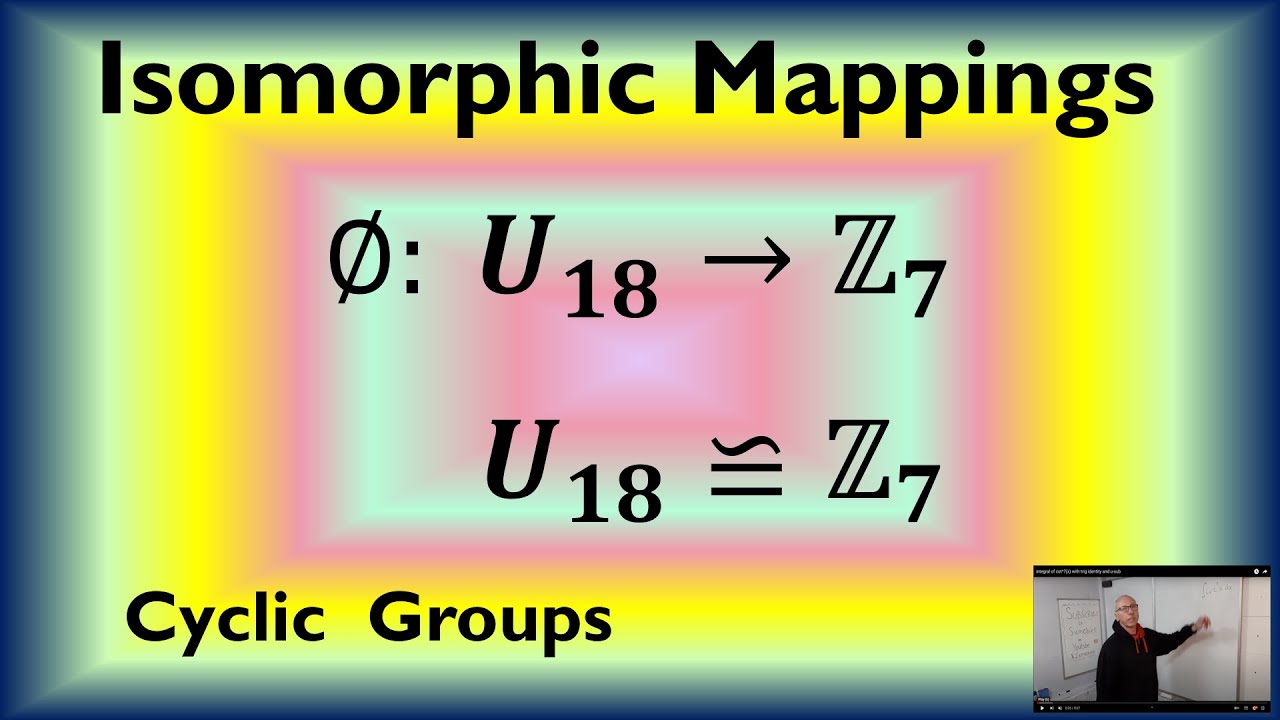 Isomorphism of 2 Cyclic Groups - Abstract Algebra - YouTube