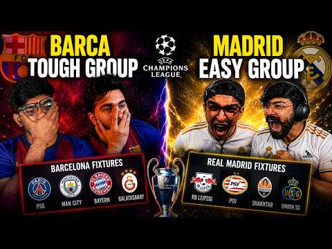 Crying BARCA Fans and Happy MADRID Fans Reaction to UCL Draw !!