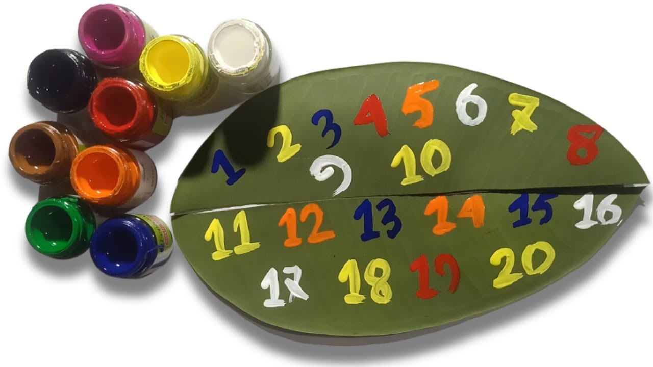 Counting Fun on green leaves : Learn Numbers 1 to 20 with Engaging ...