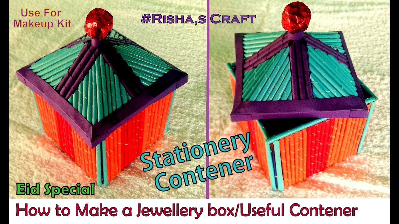 How to Make a Useful Jewellery Box/ Makeup Kit Box/ with Paper/Best ...