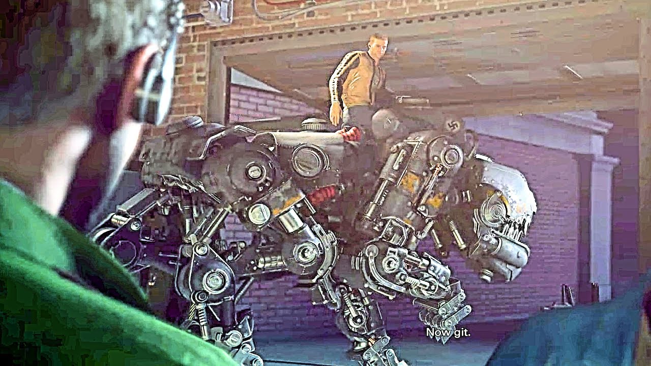 WOLFENSTEIN 2 THE NEW COLOSSUS Ride a Fire Dog - YouTube