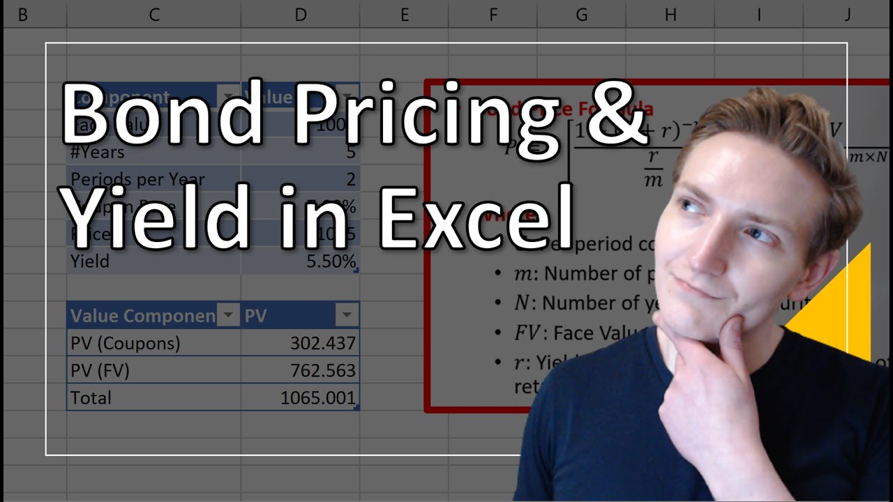 Bond Pricing and Yield in Excel and using Excel Solver - YouTube