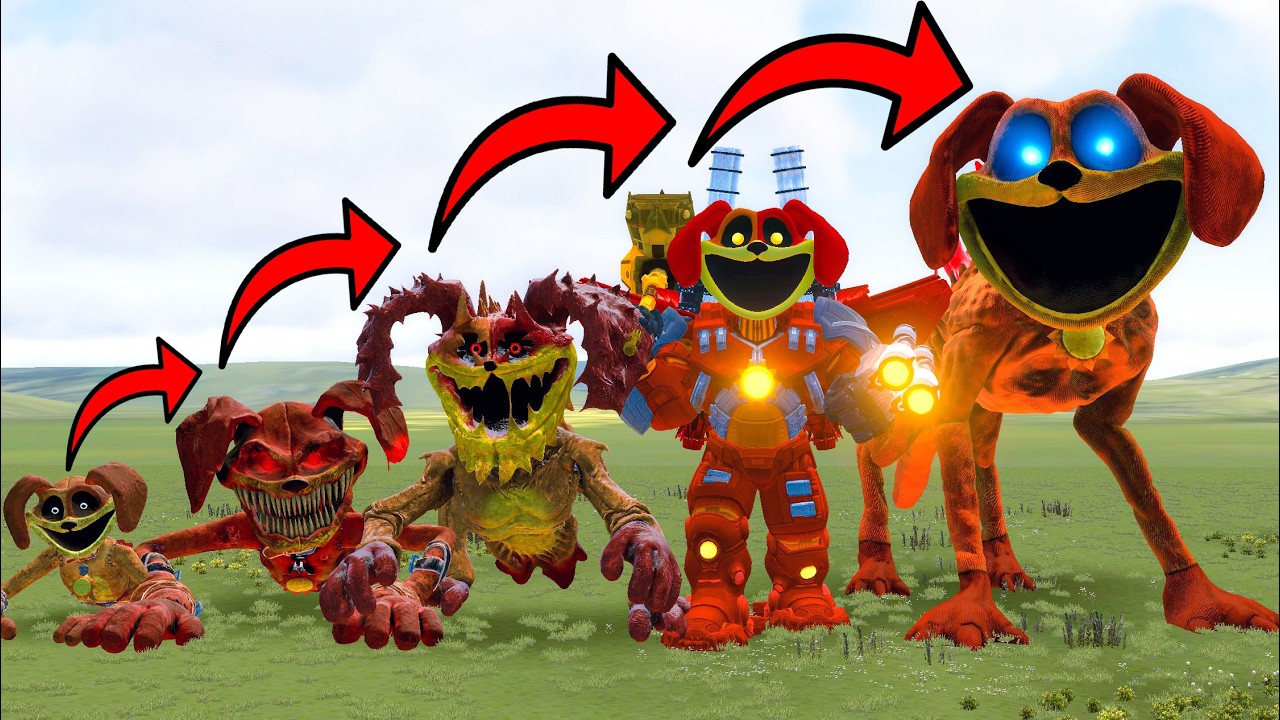 NEW EVOLUTION OF DOGDAY GODZILLA MONSTER SMILING CRITTERS In Garry's ...