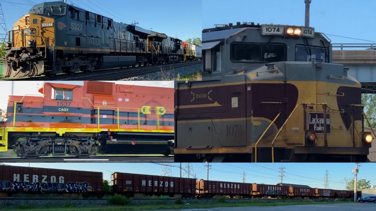 Csx 5327 & C&G 1537 on Q561, Ns 1074 leads 206, CSX herzog train ...