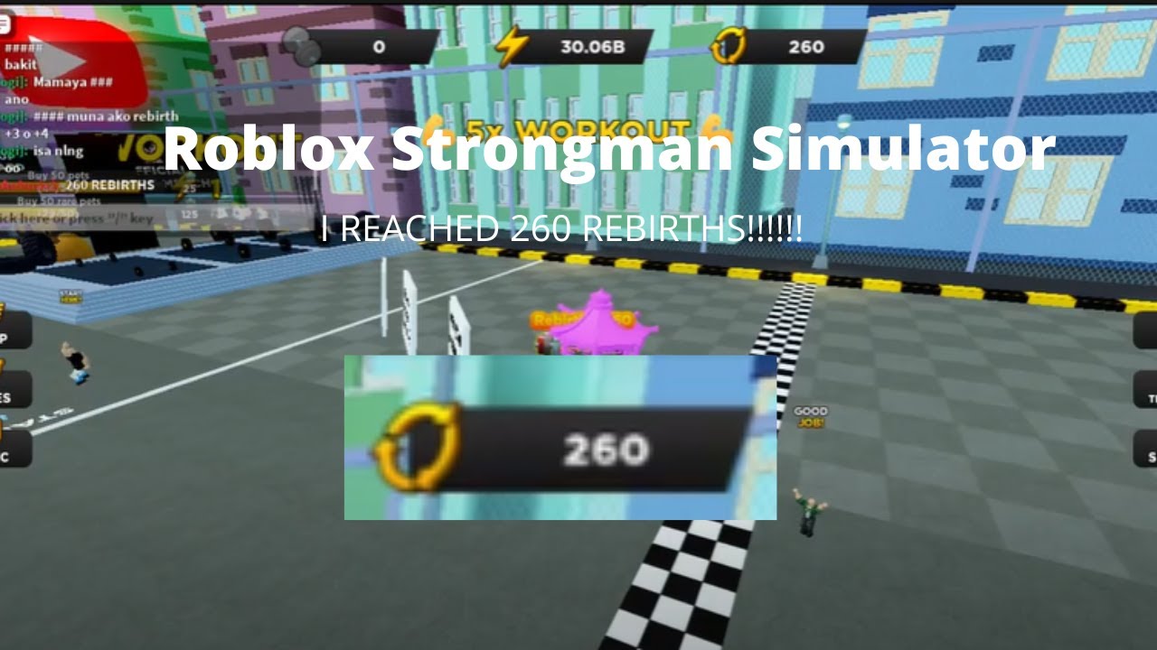 260th Rebirth on Roblox Strongman Simulator. - YouTube