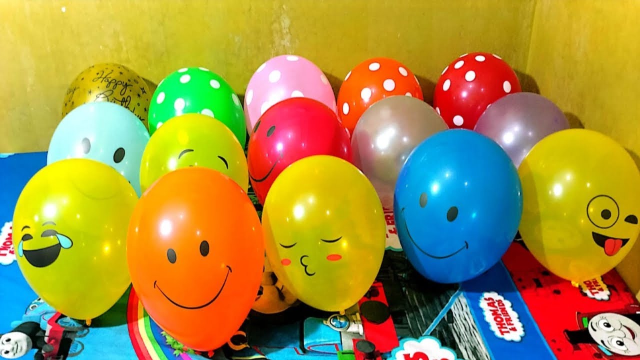 Wow Seru !! Meletruskan Balon Warna Warni, Balon Polakdot, Balon Ulang ...