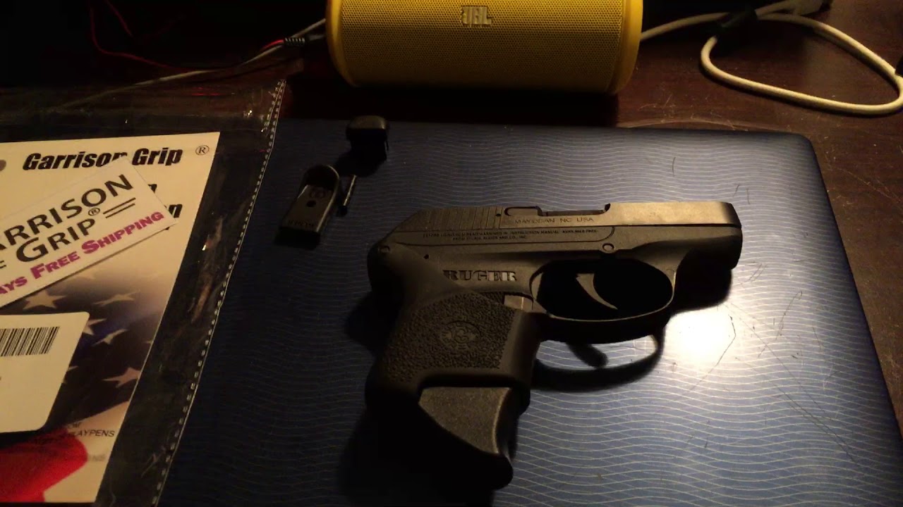 Ruger LCP .380 Garrison 1” Grip Extension Hogue Rubber Grip - YouTube