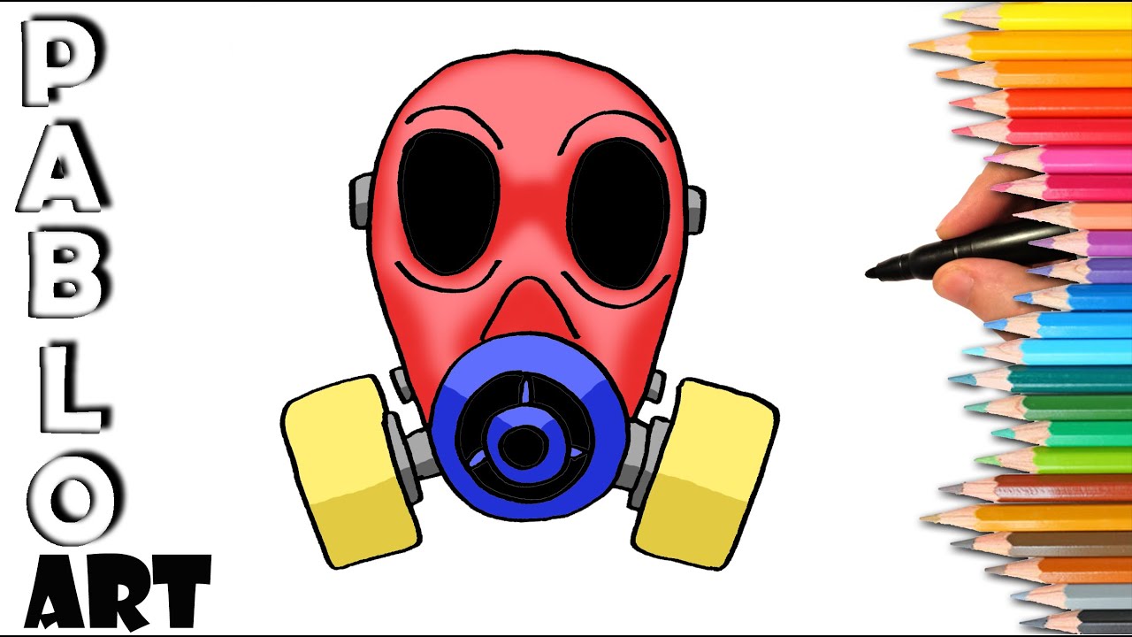 How to draw Gas Mask from Poppy Playtime Chapter 3 | Learn to Draw step ...