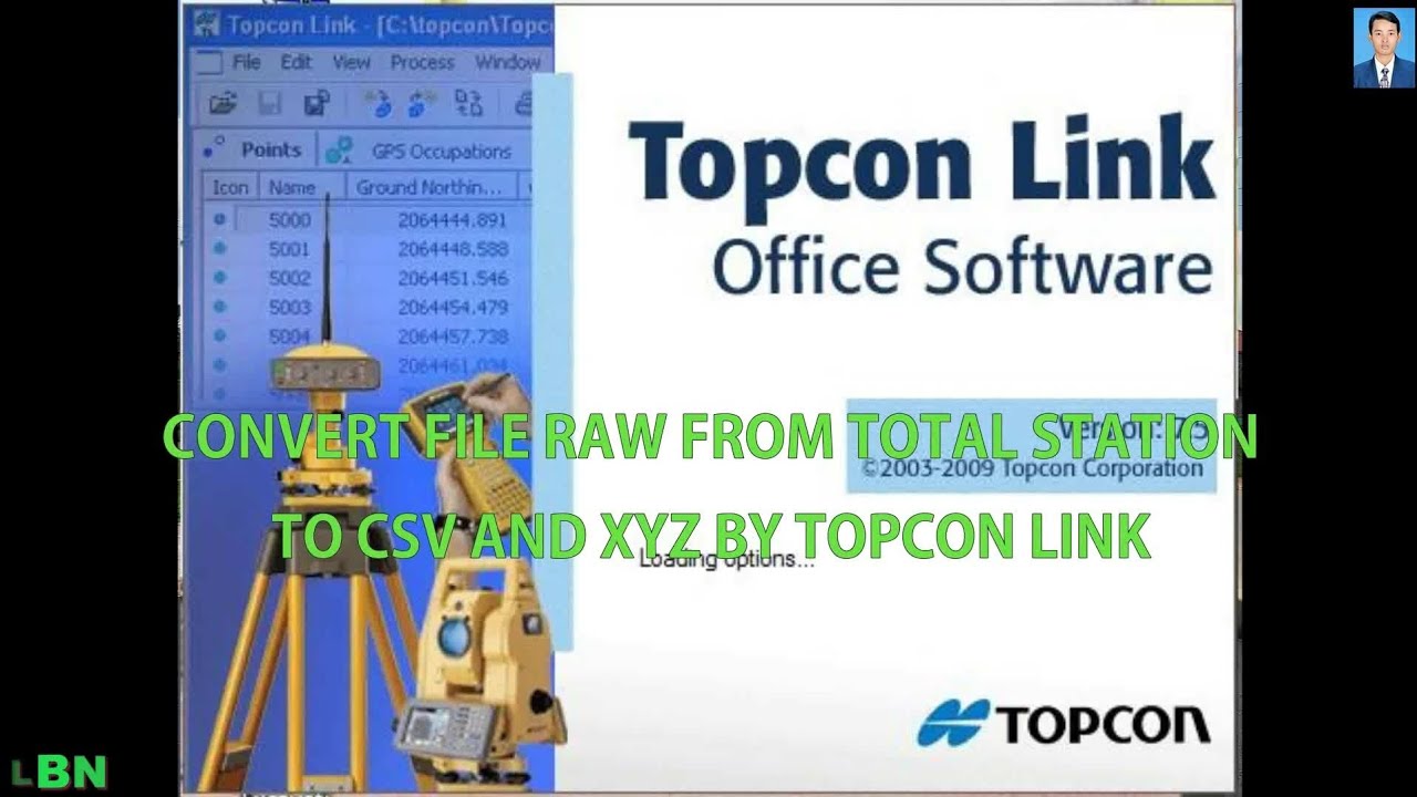 How to convert file Raw to file CSV and XYZ by using program Topcon ...