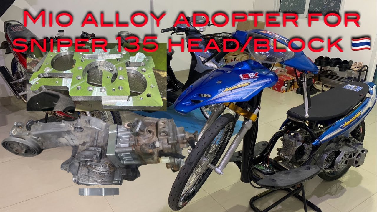 Mio alloy adoptor for Sniper 135 head and Block 🇹🇭 - YouTube