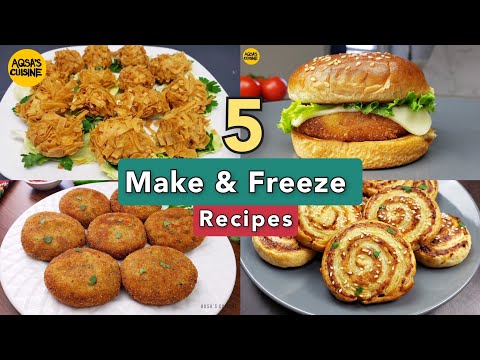 Make & Freeze 5 Snacks Recipes For Iftar by Aqsa's Cuisine, Burger Patty, Chicken Patties Cutlets