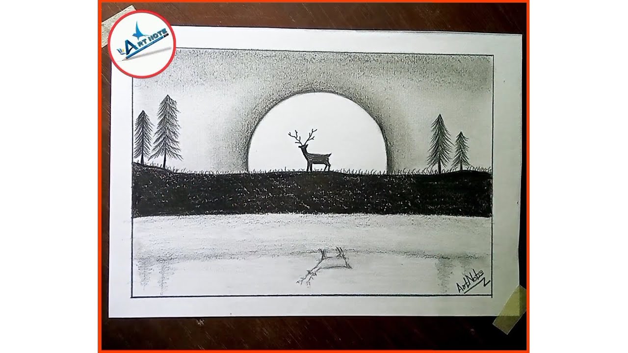 How_to_draw_easy_pencil_drawing_landscape ခဲ_ပန်းချီ_အလွယ်ဆုံး_ရှုခင်းဆ ...