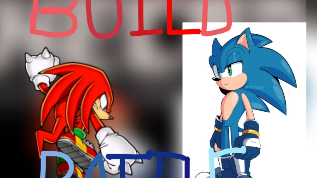 sonic vs knuckles in a Minecraft build battle - YouTube