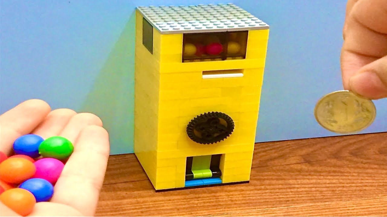 Lego gum ball machine v2 amazing [fully mechanical] - YouTube