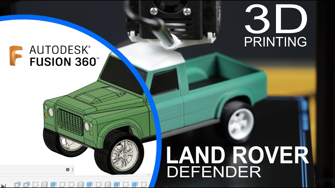 Making 3D model and printing a LAND ROVER Defender - YouTube