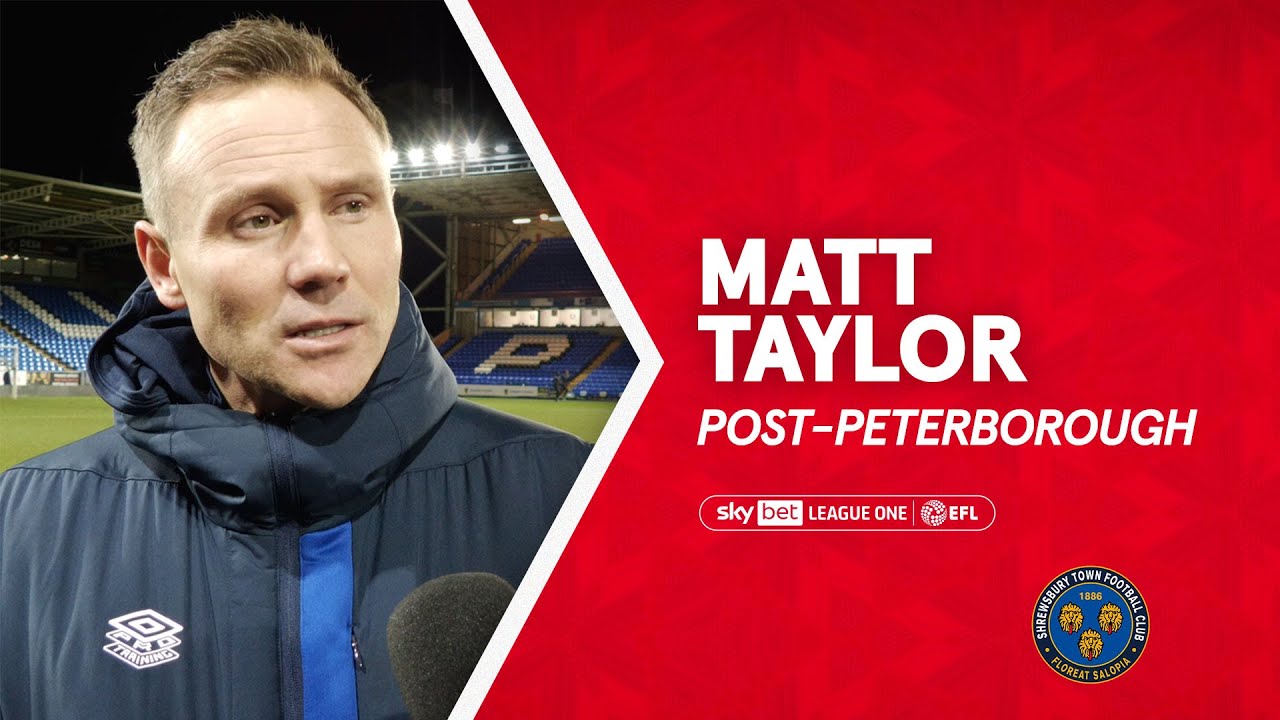 Post-Peterborough United | Matt Taylor on 2-1 defeat - YouTube