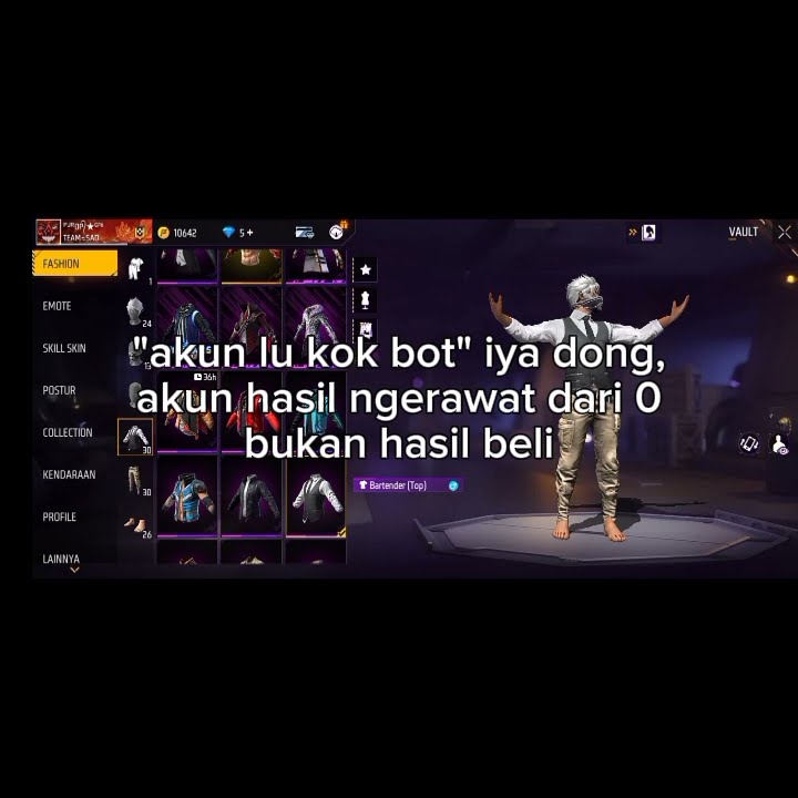 akun lu kok bot iya dong akun hasil ngerawat dari 0 bukan hasil beli ...