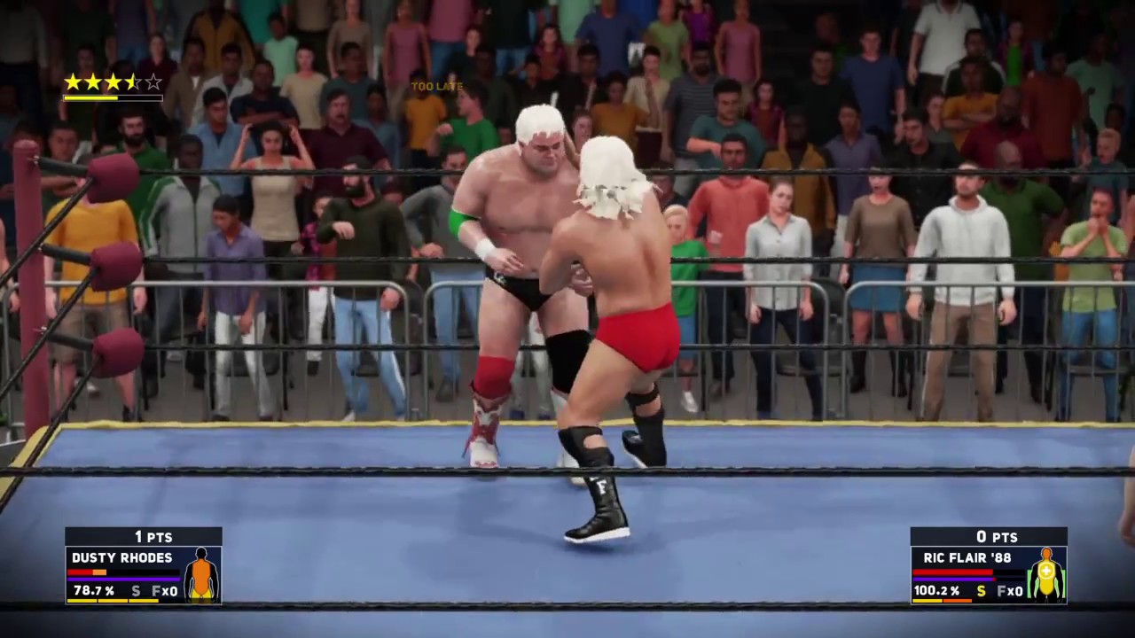 WWE 2K18 NWA Dusty Rhodes vs. Ric Flair 1985 Philadelphia Civic Center ...