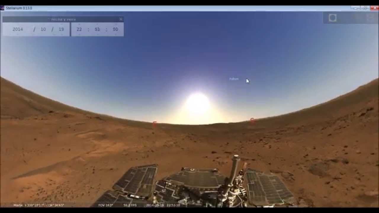 Siding Spring close encounter. Seen from Mars surface. Stellarium ...