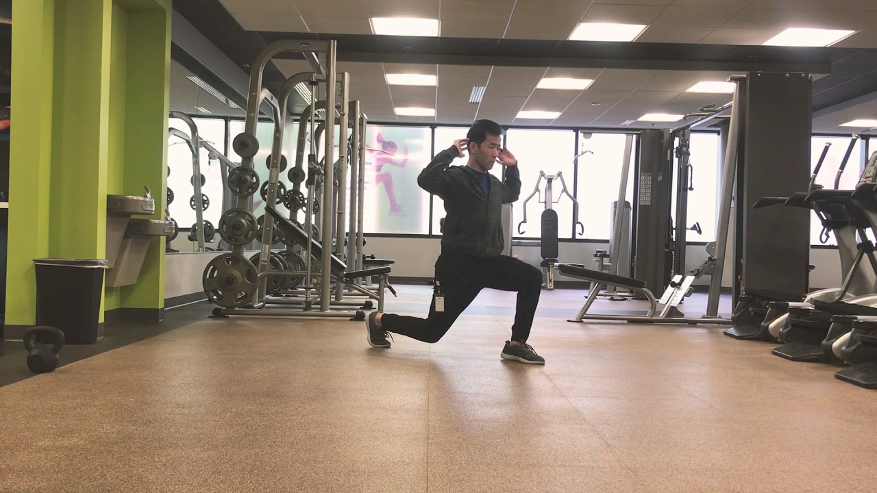 Split Squat Iso with Torso Rotation and Breath - YouTube