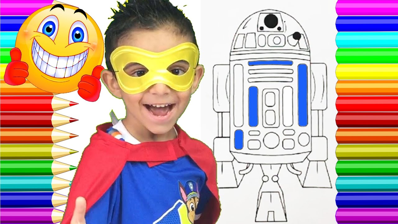 Coloring R2D2 Star Wars (2022) - Kid Genius Colouring - YouTube