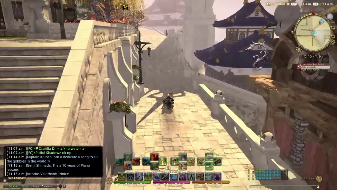 ff14 cloud bike mount with fun misic - YouTube