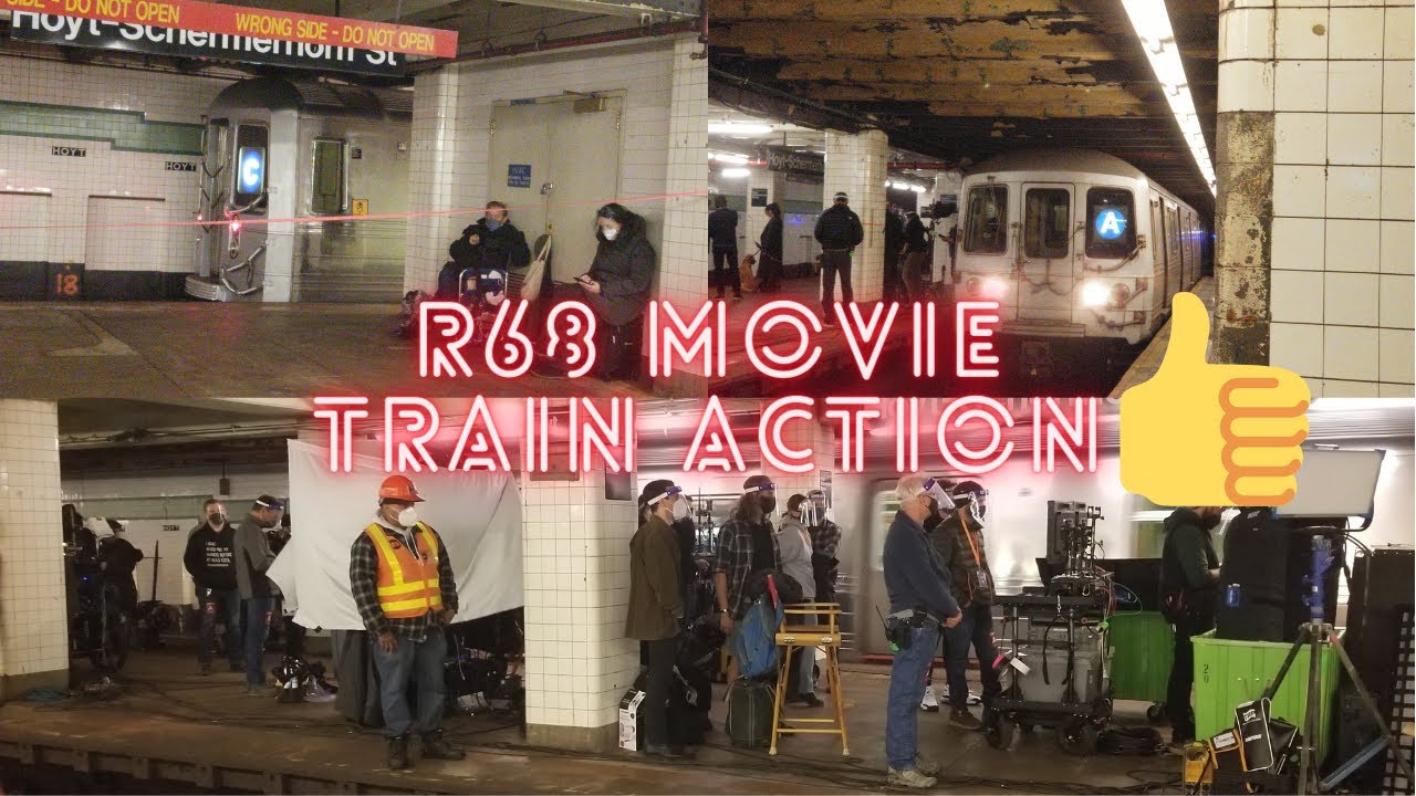 Rare: Hawkeye Actors With An R68 Movie Train In Action At Hoyt ...