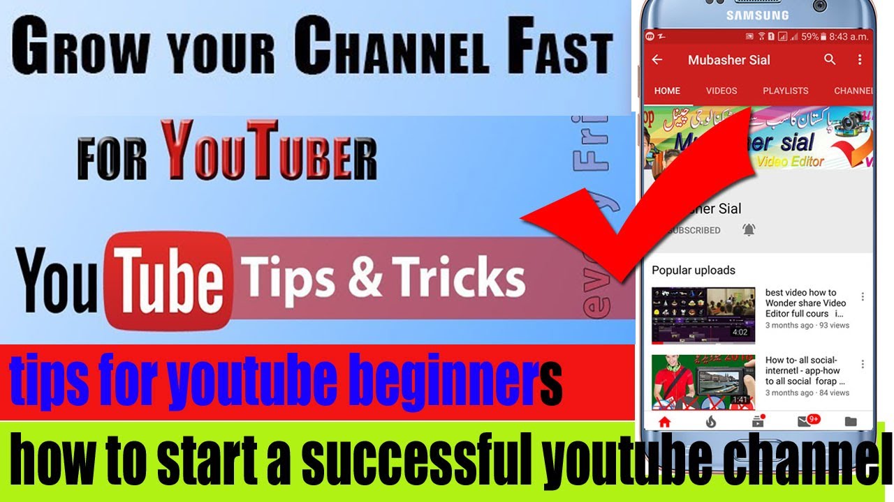 tips for youtube beginners | how to start a successful youtube channel ...
