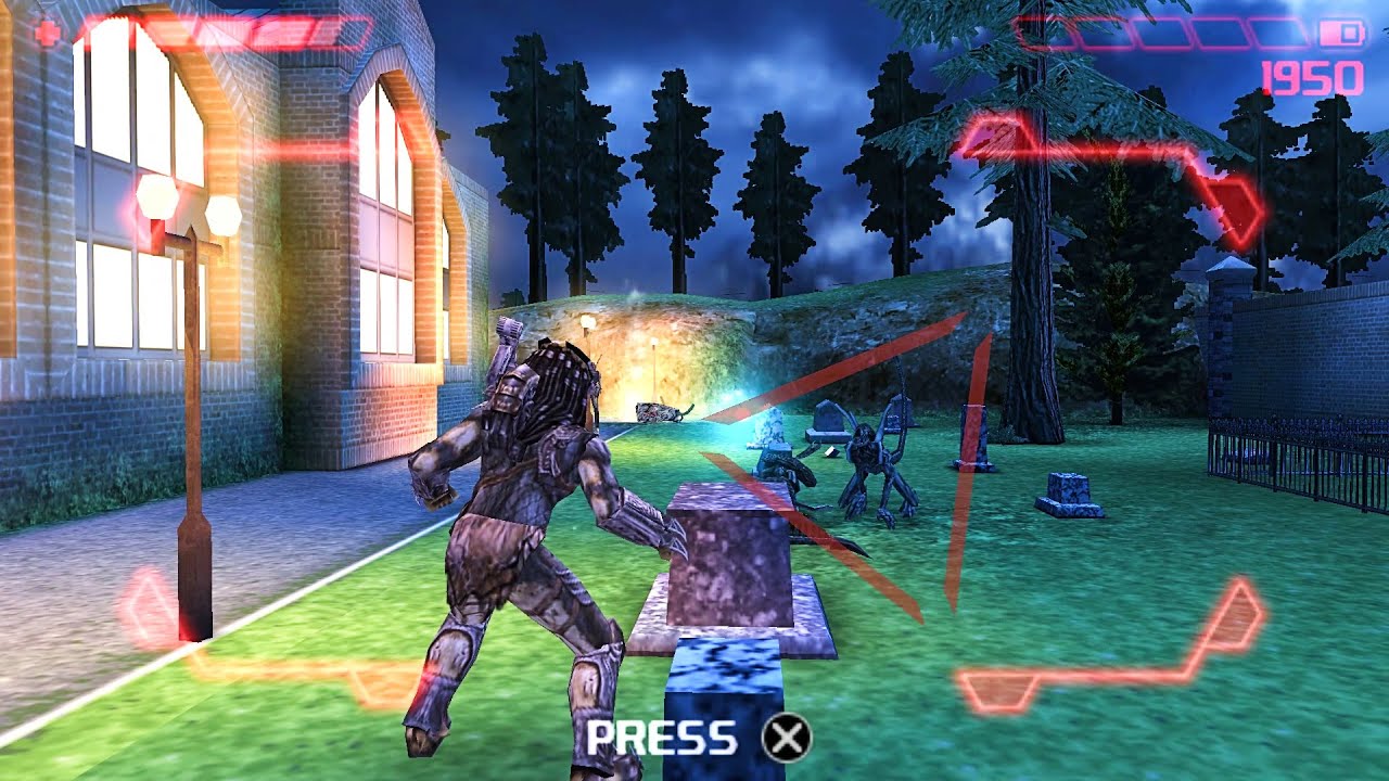 Aliens vs. Predator: Requiem (Video Game) PSP Walkthrough # 4 (CEMETERY ...