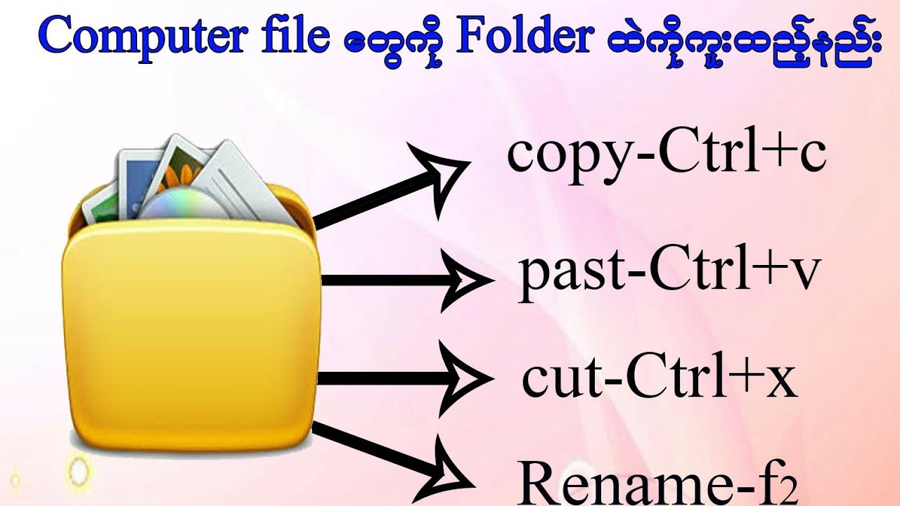 Computer file တွေကို Folder ထဲကူးထည့်နည်း - YouTube