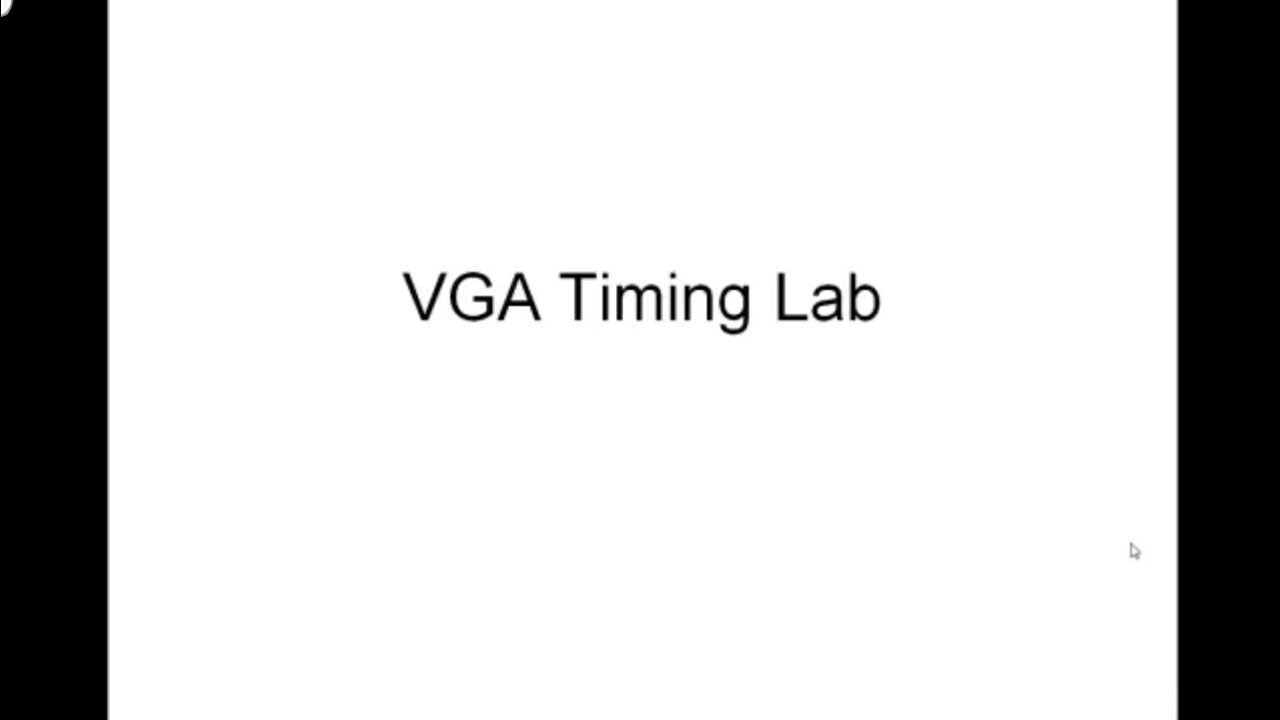 VGA timing | FPGA implementation | Vivado - YouTube