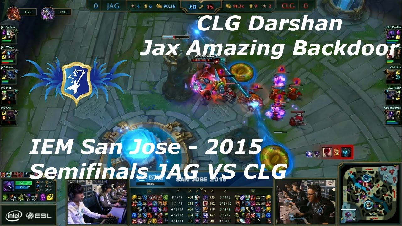 LoL - CLG Darshan - Amazing Jax Backdoor - JAG VS CLG IEM Day 2 - YouTube