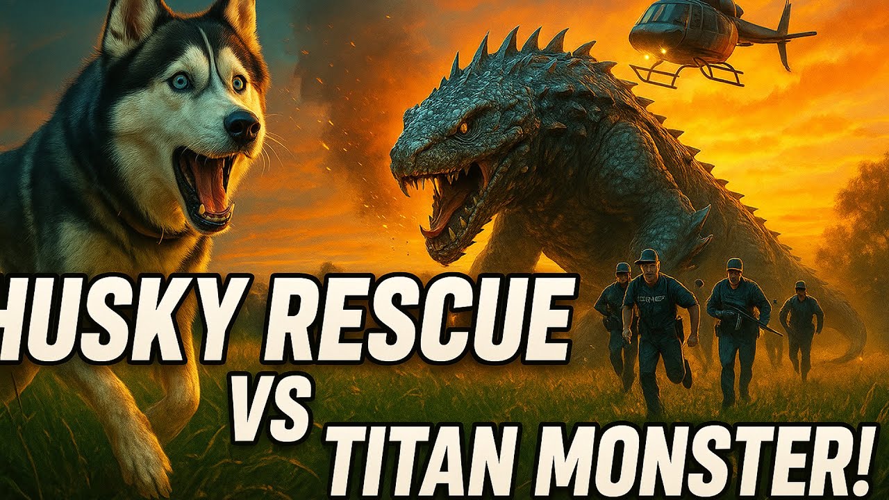 Heroic rescue team saves husky from giant monster attack #heroic # ...