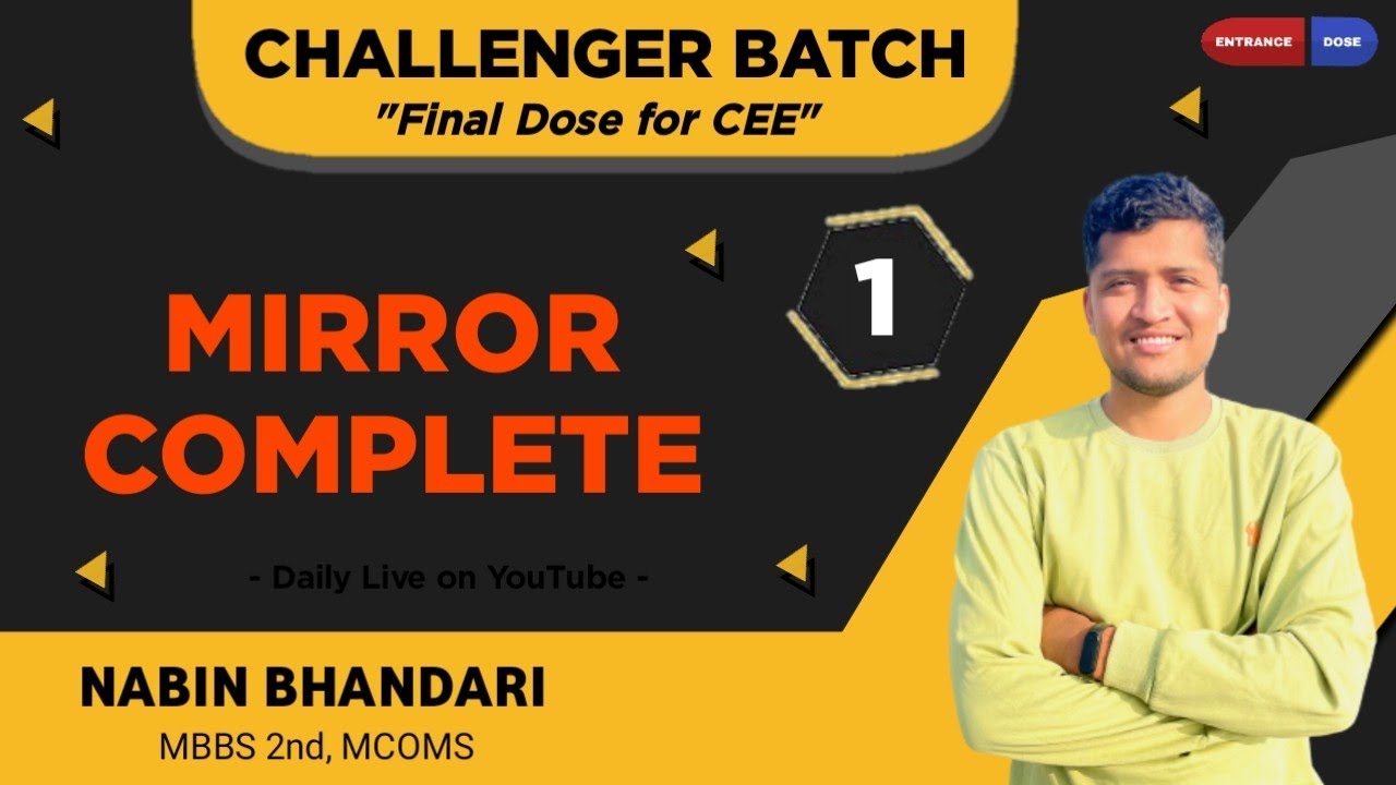 1 OPTICS || Challenger batch || Complete Qad || Nabin bhandari - YouTube