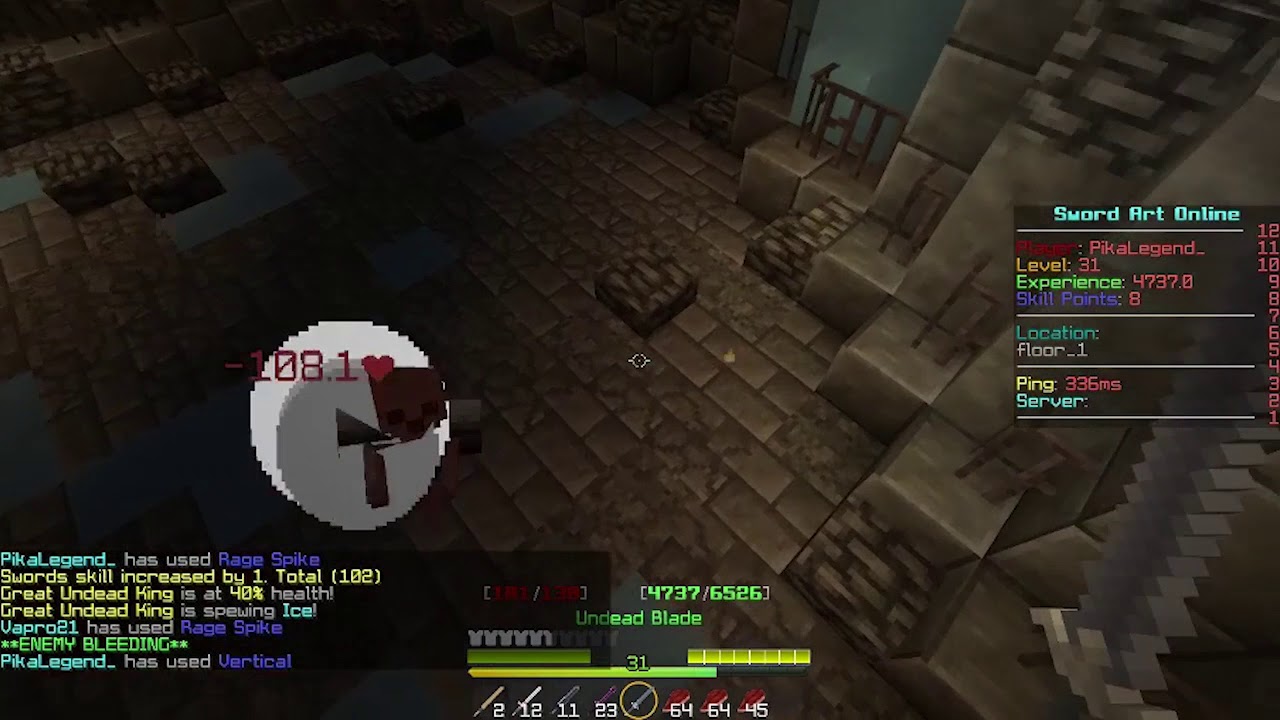 How to beat the Undead King (Karma Network Minecraft SAO) - YouTube