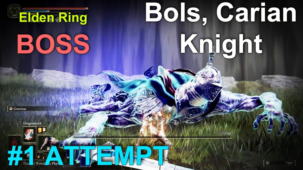 Elden Ring Bols, Carian Knight VS Wretch BOSS Fight at Cuckoo's ...