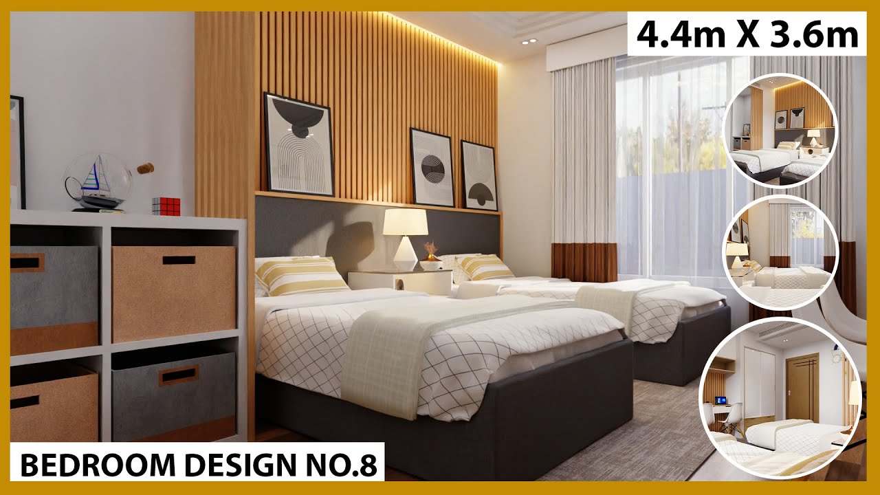 Bedroom Design No.8 (4.4m X 3.6m) - YouTube