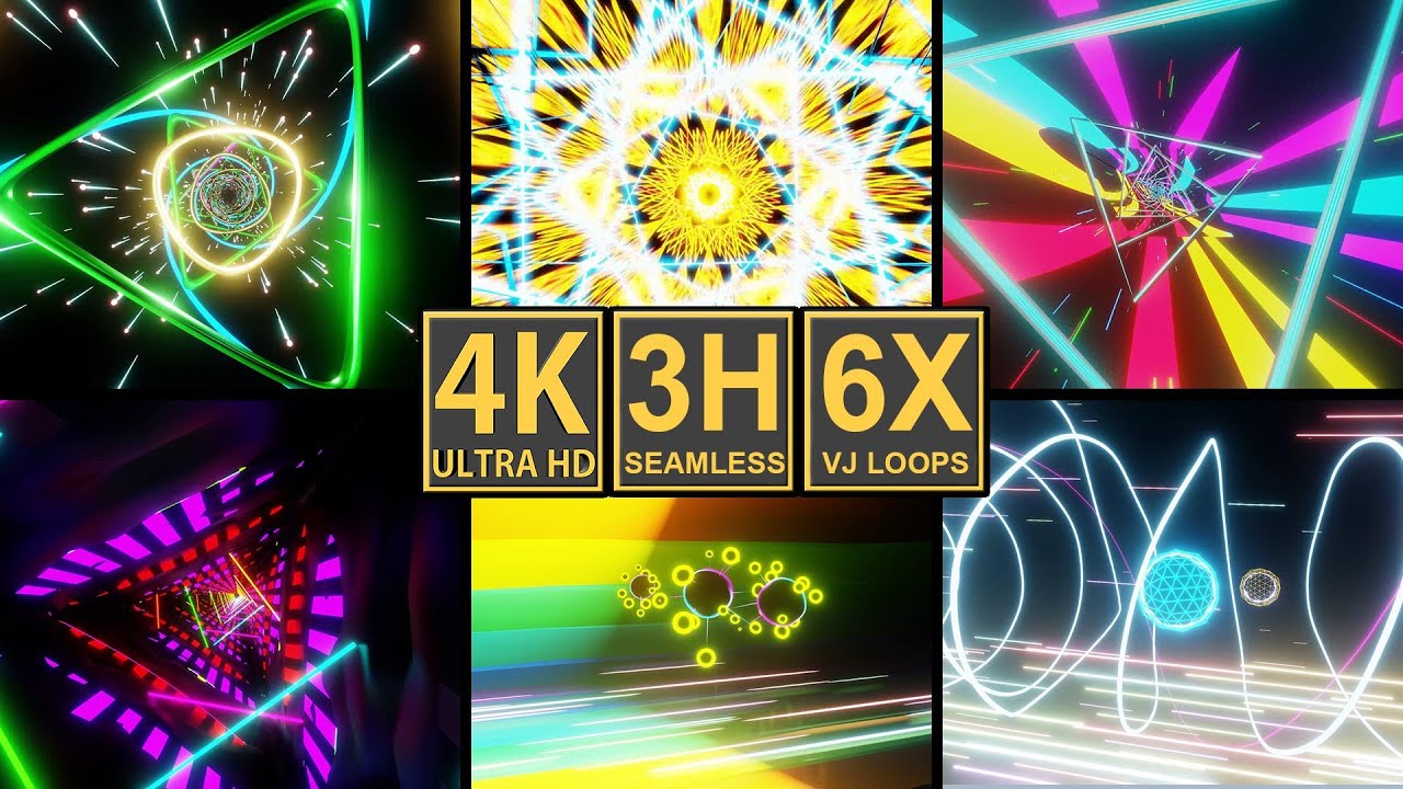 3 Hours 🚀 6 x Screensaver TV Background animation Wallpaper - YouTube