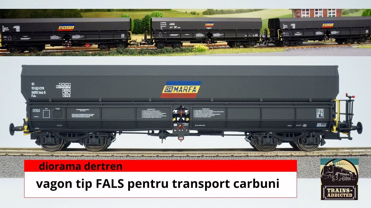 vagon pentru transport carbuni, tip fals, CFR Marfa - YouTube