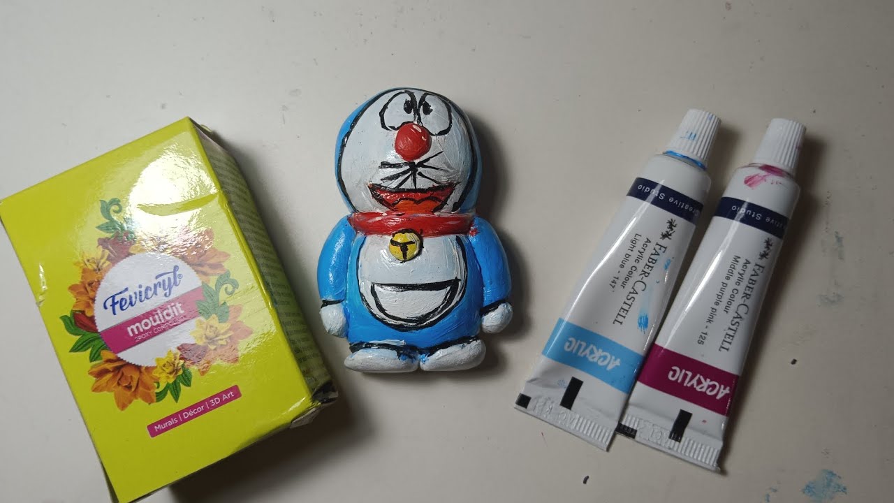 Easiest mouldit clay doraemon making : tutorial#youtube@SWAYAMARTS_07 ...