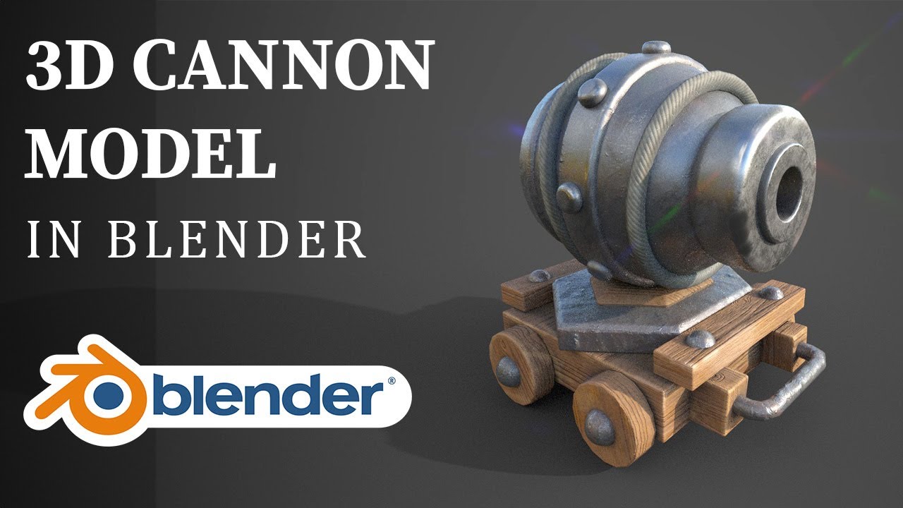 3D Cannon Modeling in blender| Game modeling | Low poly stylized ...