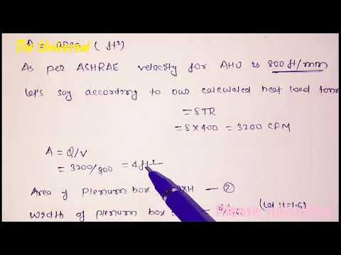 plenum size calculating || How to find plenum sides? Where we use ...