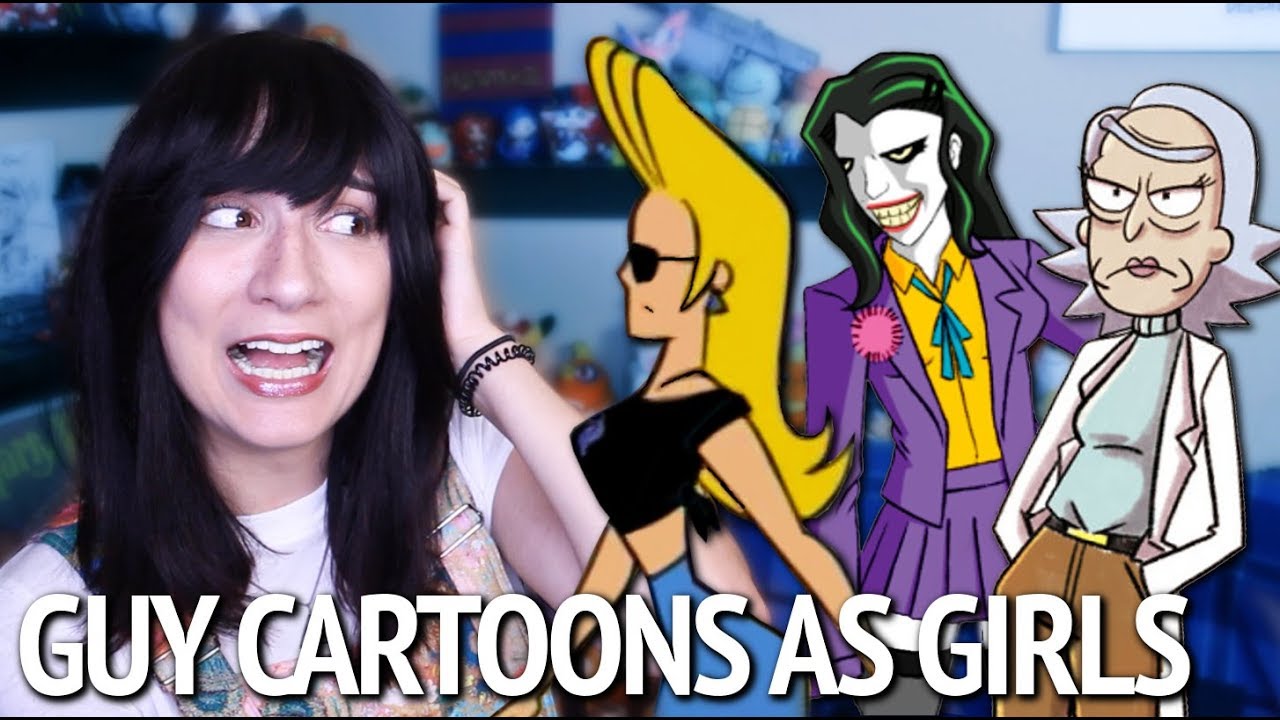 if guy cartoons were girls (voice impressions) - YouTube